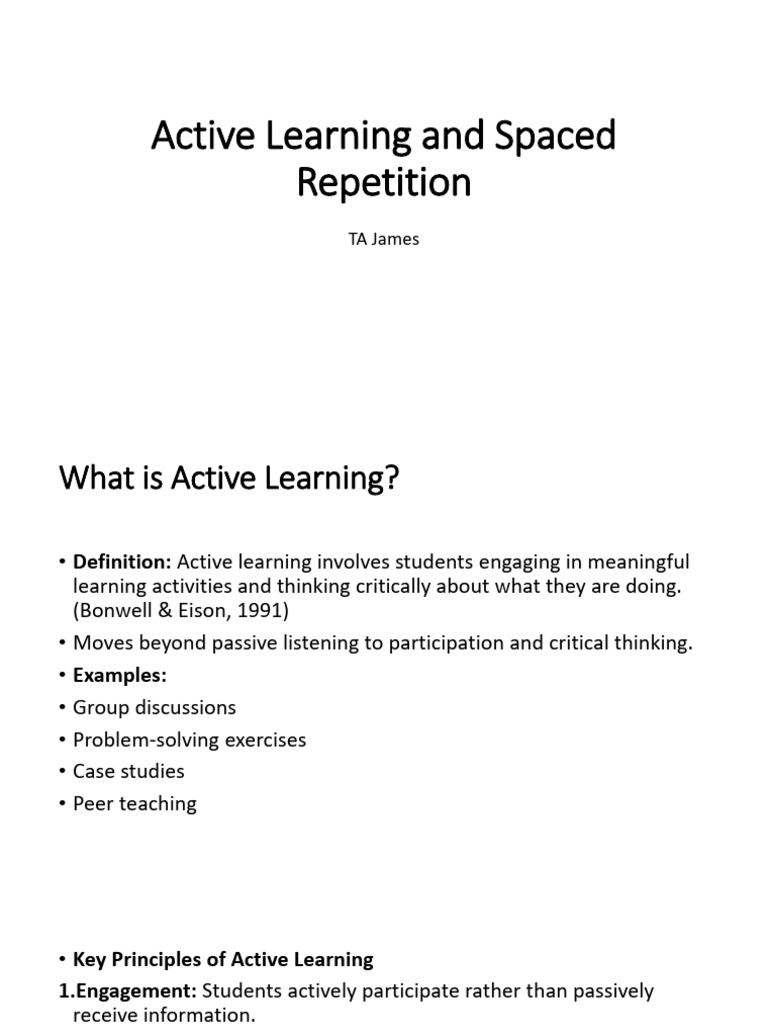 Active Learning & Spaced Repetition Guide | PDF | Learning | Cognition