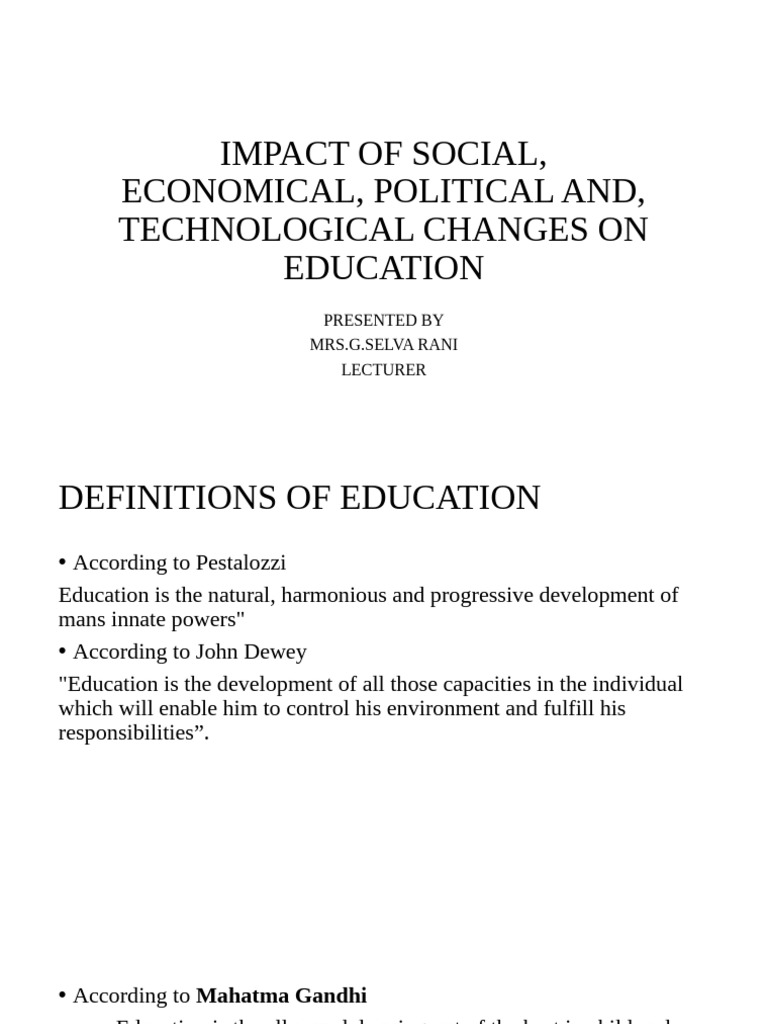 Impact of Social, Economical, Political And | PDF