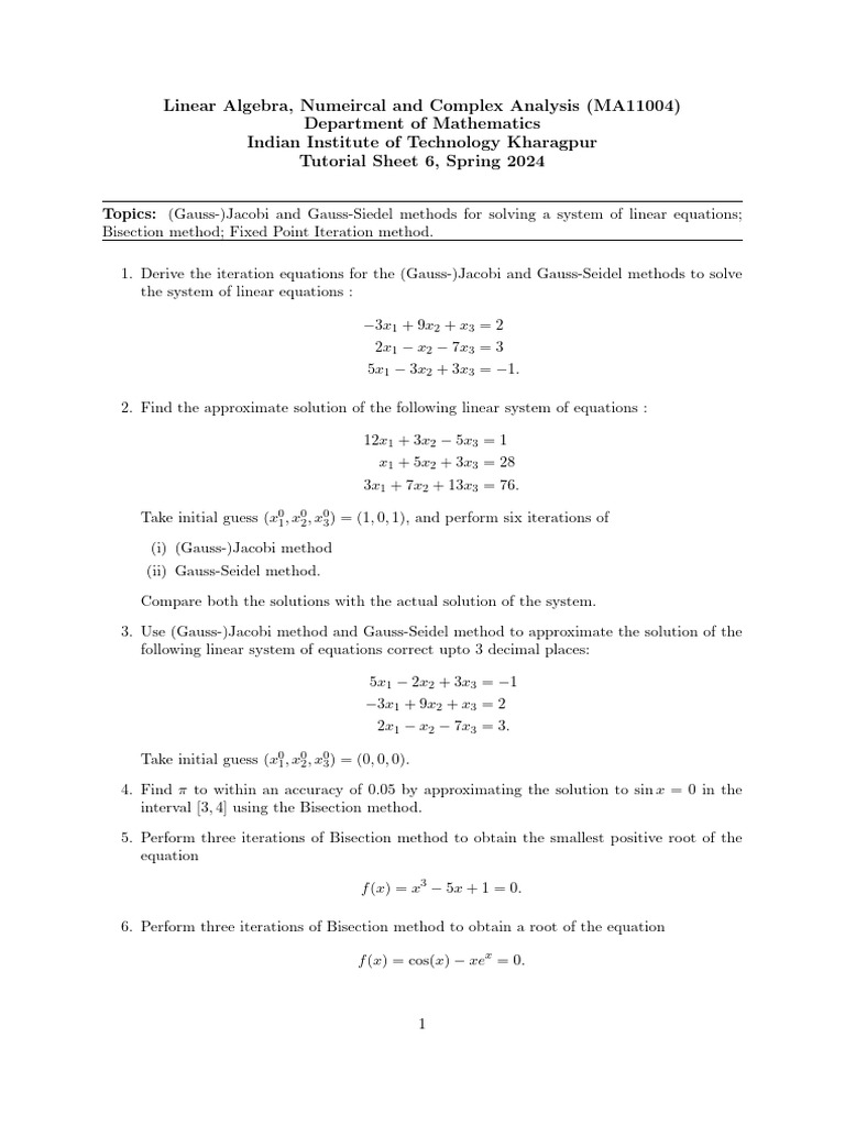 Tutorial Sheet-6 | PDF | Mathematical Analysis | Mathematics