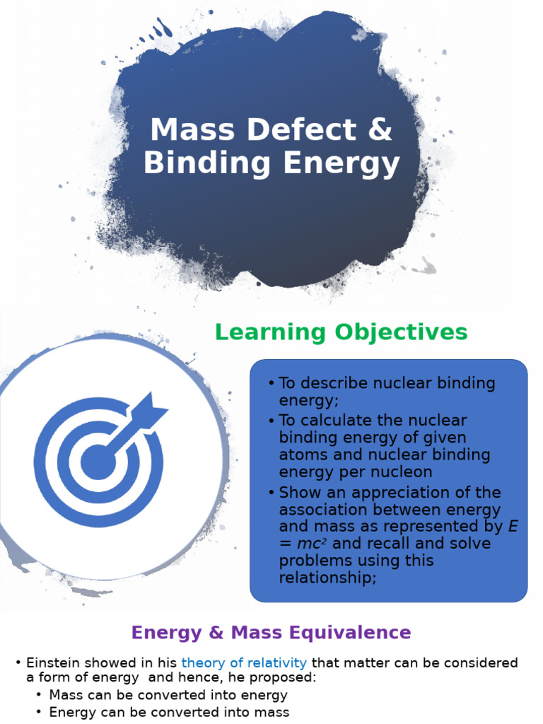 3 Mass Defect and Nuclear Binding Energy | PDF | Atomic Nucleus | Nuclear Physics