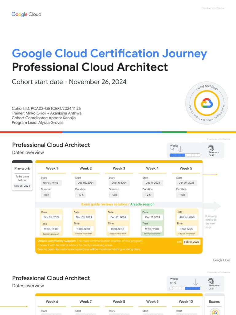 Google Cloud Architect Certification Plan | PDF | Computing