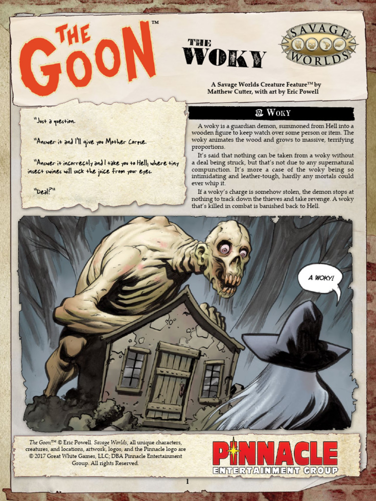 Goon Creature Feature - The Woky | PDF