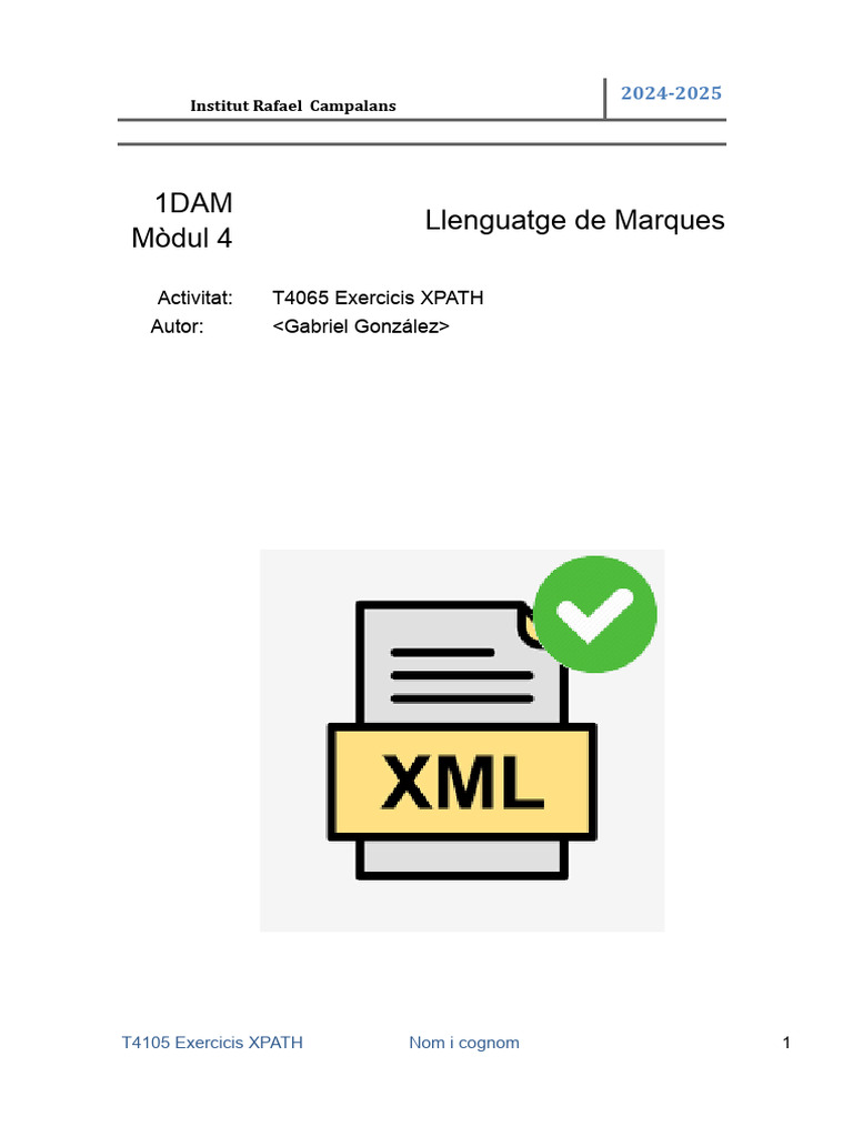 T4065 Exercicis XPATH | PDF