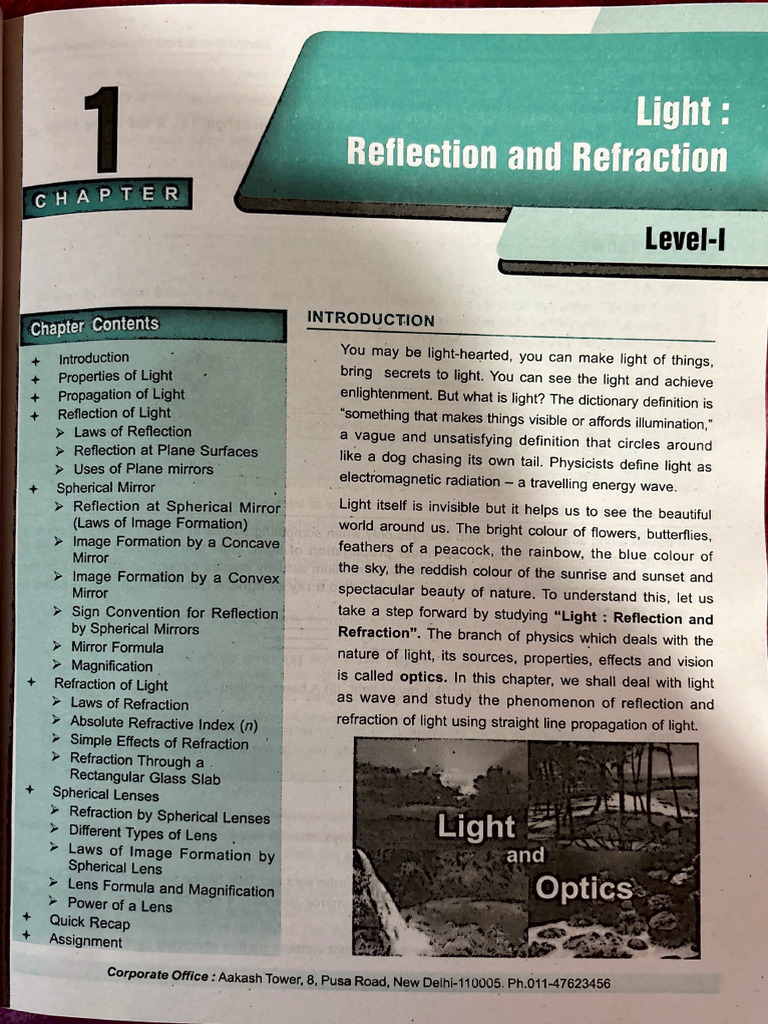 light 1 | PDF | Reflection (Physics) | Light