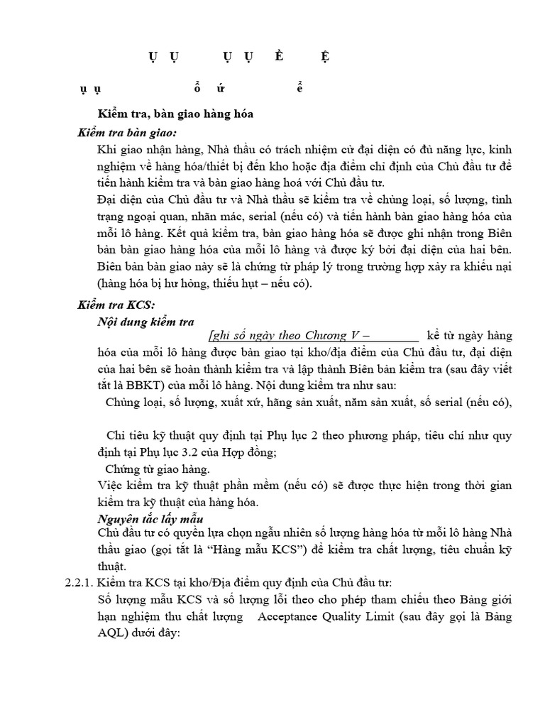 Phu Luc 3.1 Ban Giao, Kiem Tra Hang Hoa | PDF