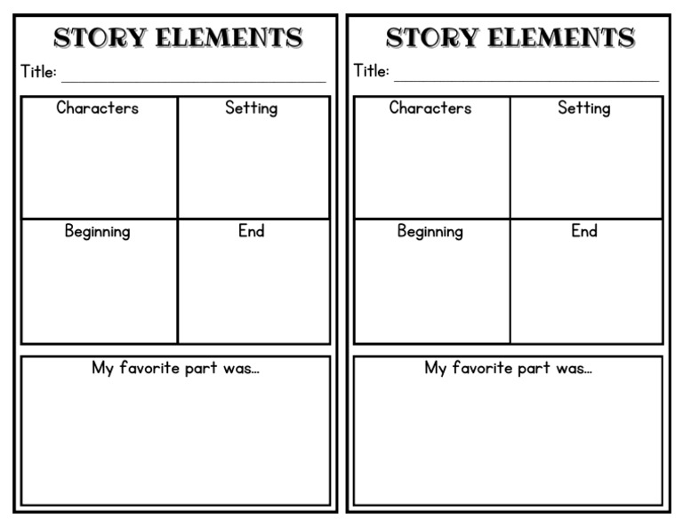 Story Elements Story Elements Story Elements Story Elements: Characters ...