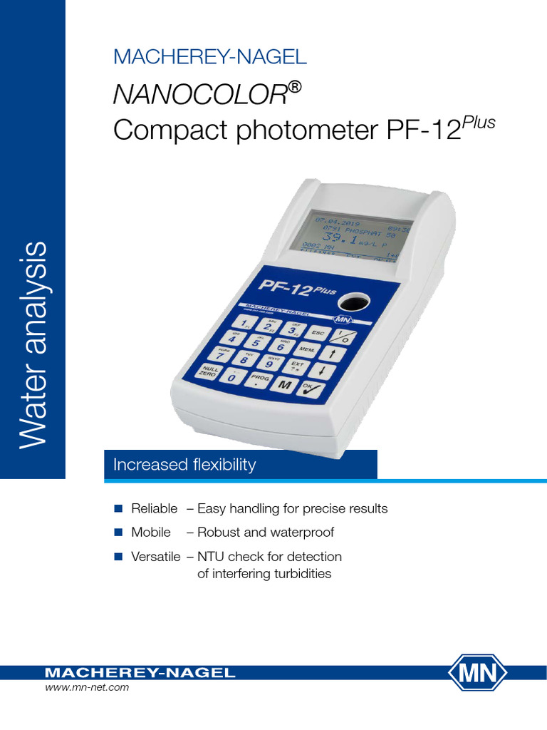 Flyer Compact Photometer PF 12plus en | PDF | Chlorine | Chloride