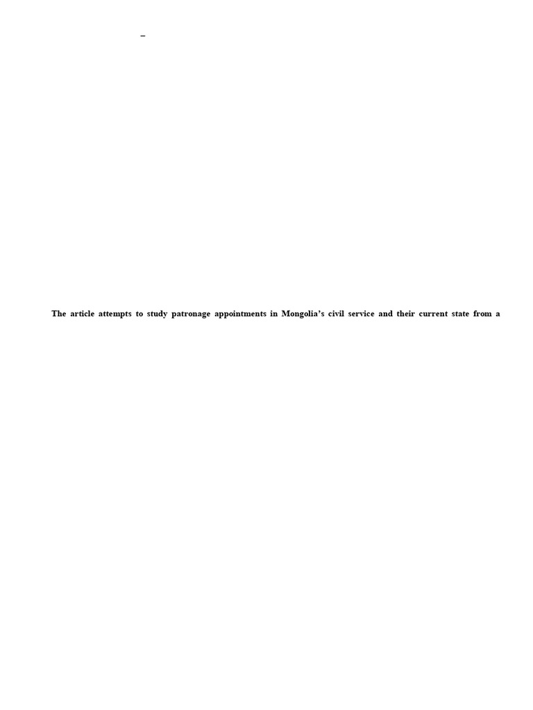 Patronage Appointments in Mongolia | PDF | Mongol Empire | Qing Dynasty