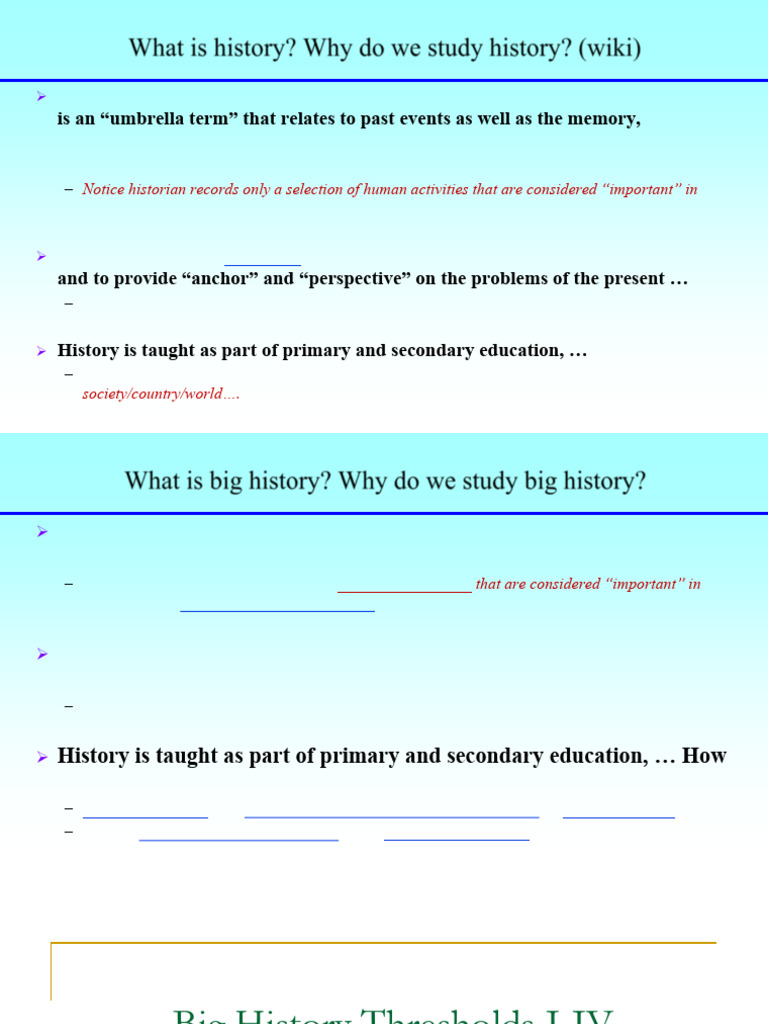 Understanding History and Big History | PDF | Plate Tectonics | Stars