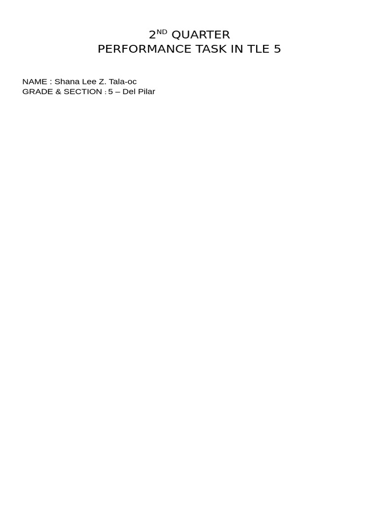 2ND Quarter | PDF