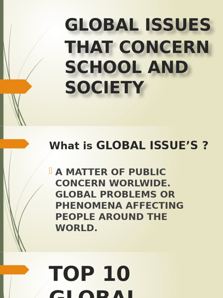 Top 10 Global Issues and Solutions | PDF