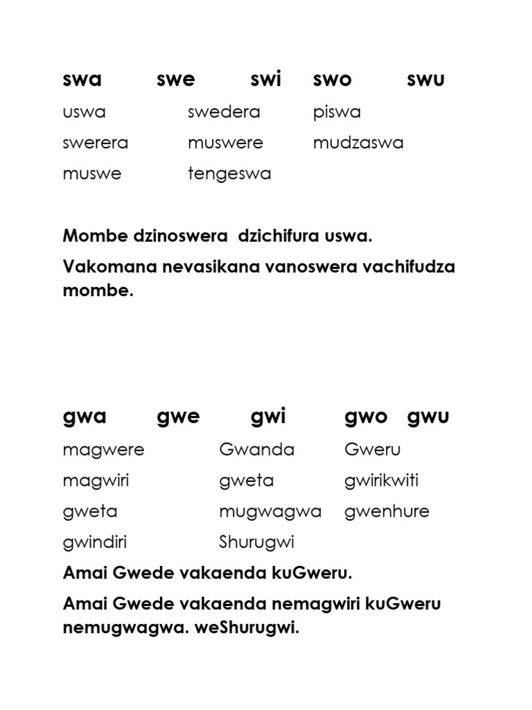 Grade 2 Shona Mutinhimira 2025 | PDF