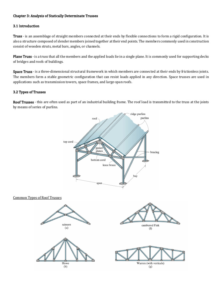 Chapter 3 - Analysis of Statically Determinate Trusses | PDF | Truss | Force