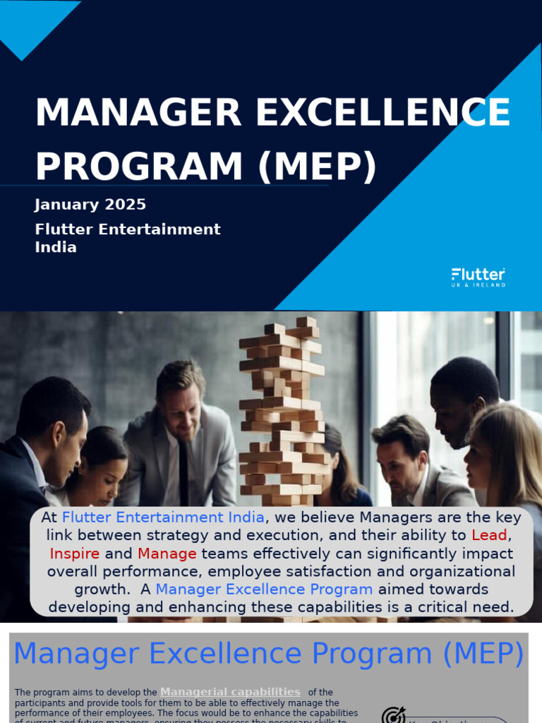 Manager Excellence Program Overview | PDF | Leadership | Employee Retention