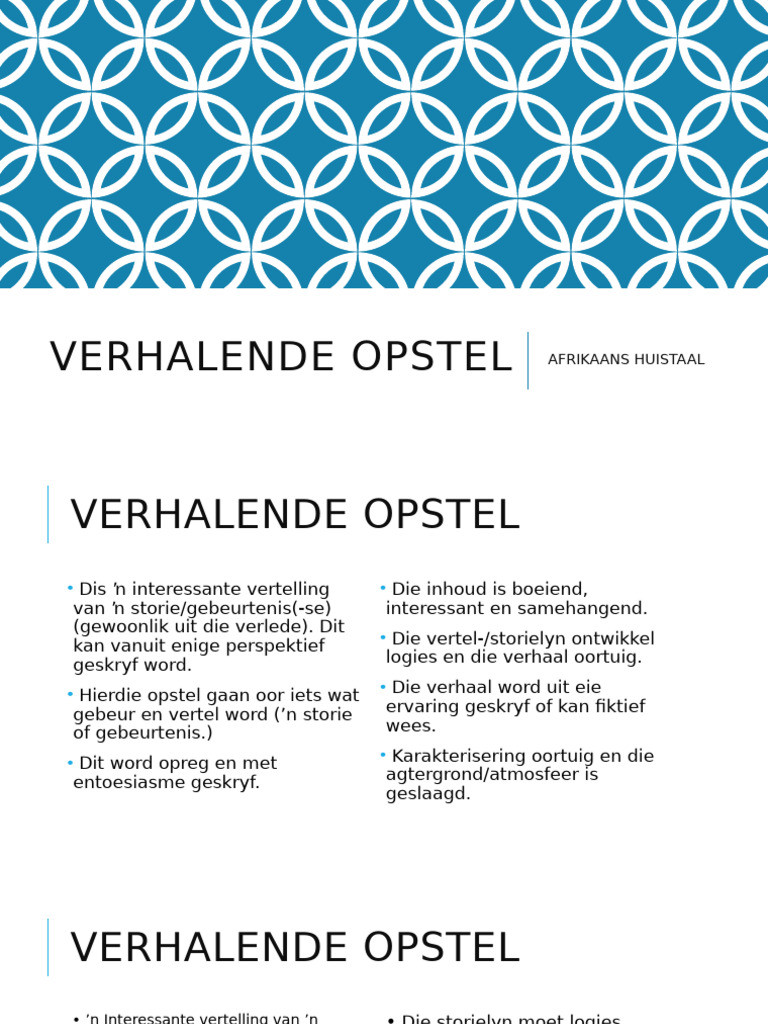 Verhalende Opstel | PDF