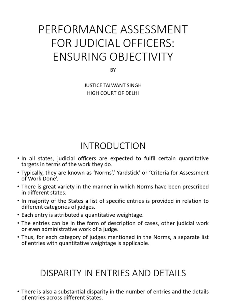 Judicial Officers Performance Assessment | PDF | Judge | Justice