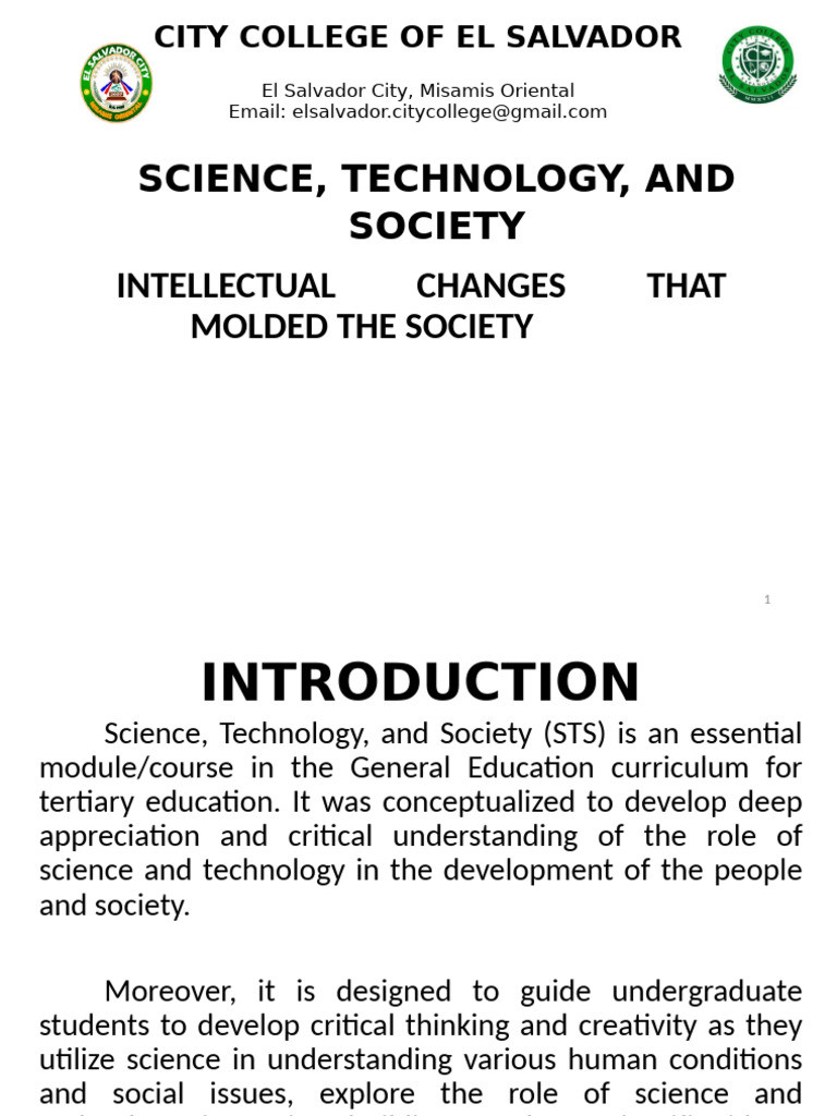 3 Intellectual Changes That Molded The Society | PDF | Natural ...