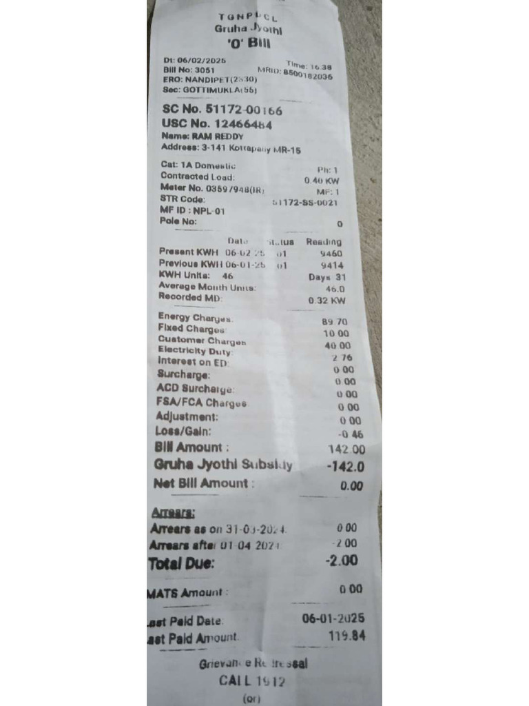 Rental Ag_E Bill | PDF