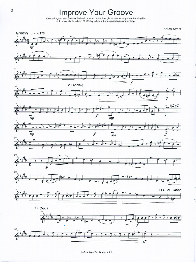 Improve Your Groove Sax 1 | PDF