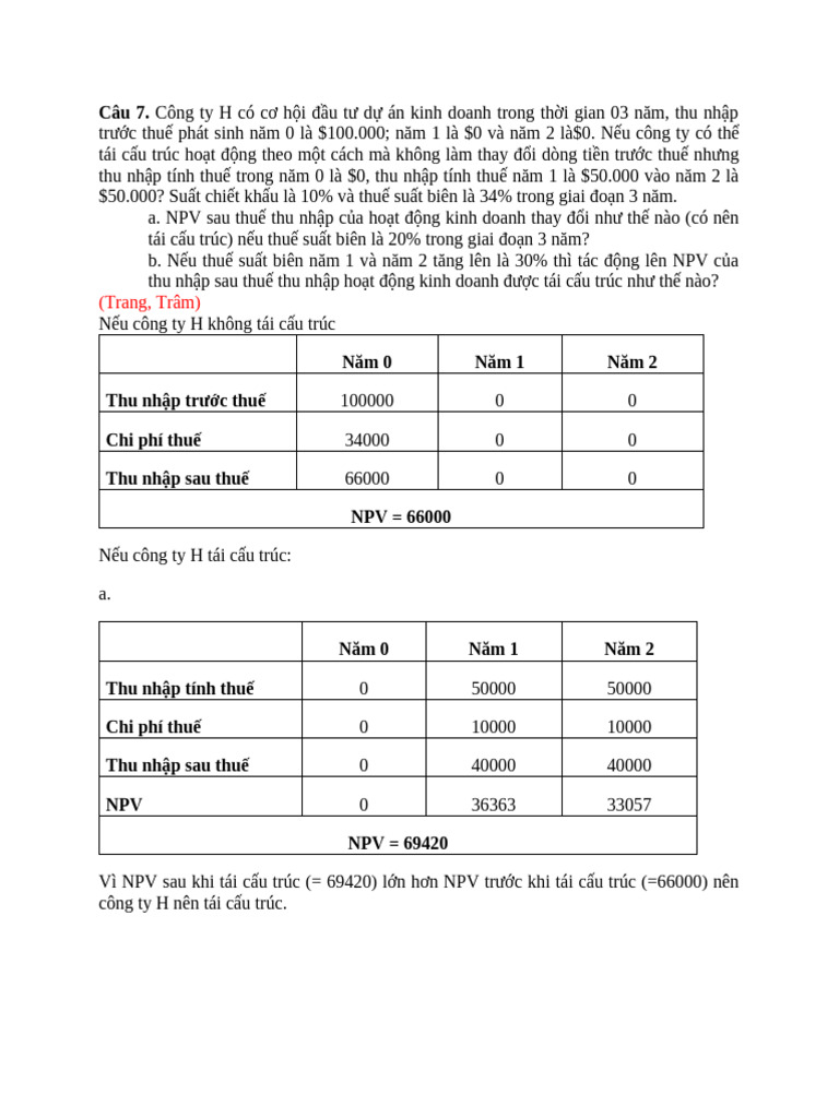 BT Câu 7 12 Nhóm 7 CT6 | PDF