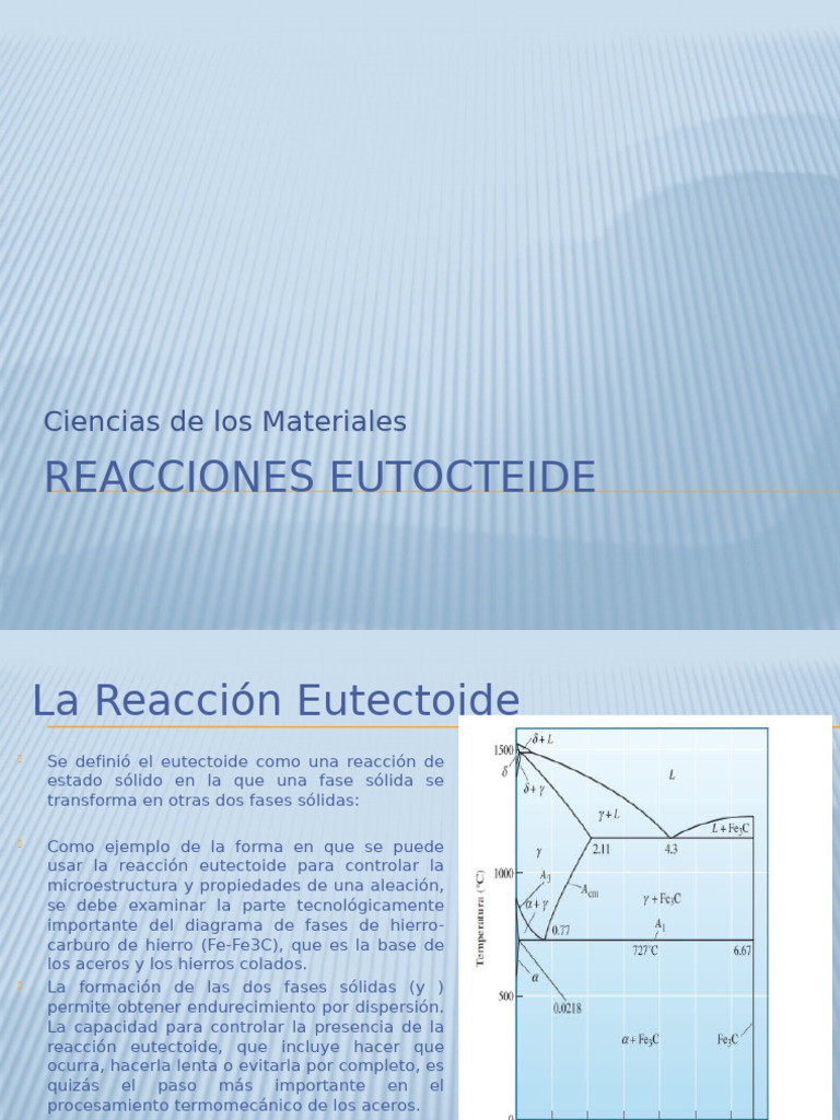 Control de la Reacción Eutectoide en Aceros | PDF | Aleación | Hierro