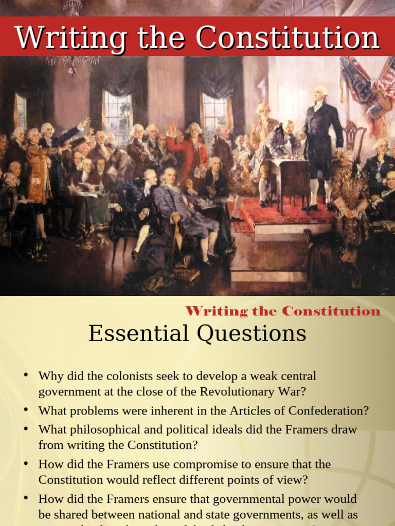ZP399 Writing The Constitution | PDF | Constitutional Convention ...