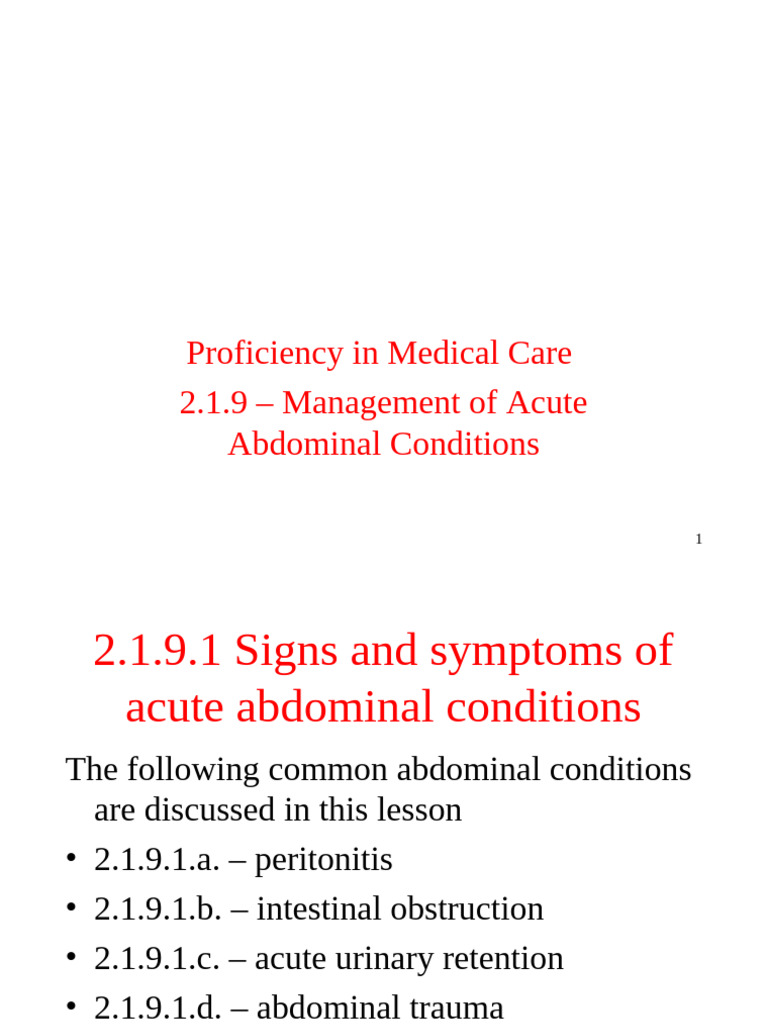 PMC - 2.1.9. - Management of acute Abdominal Conditions | PDF ...