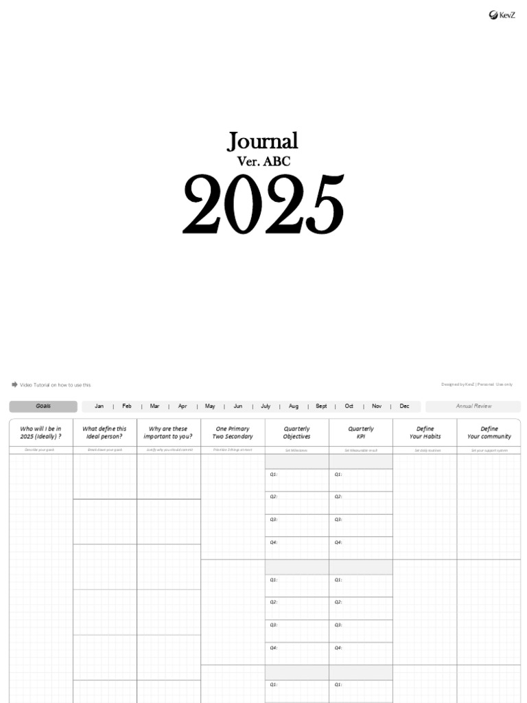 2025 Journal Template - Ver - Abc | PDF