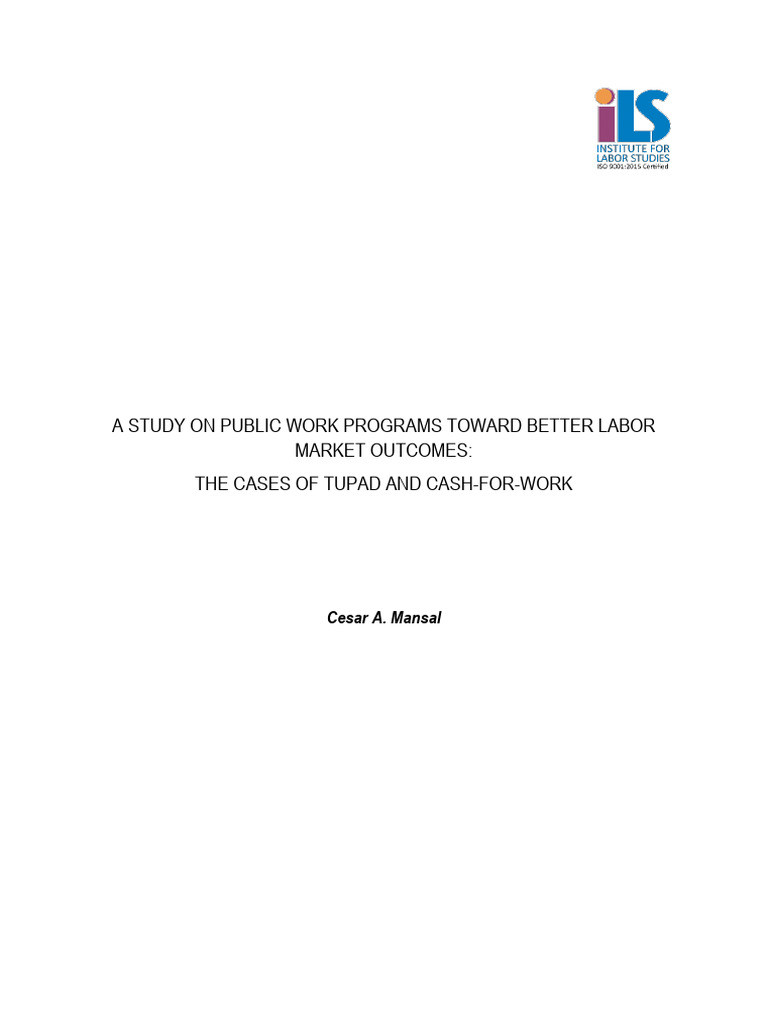 ILS - 2020 - Working Paper - A Study On Public Work Programs Toward ...