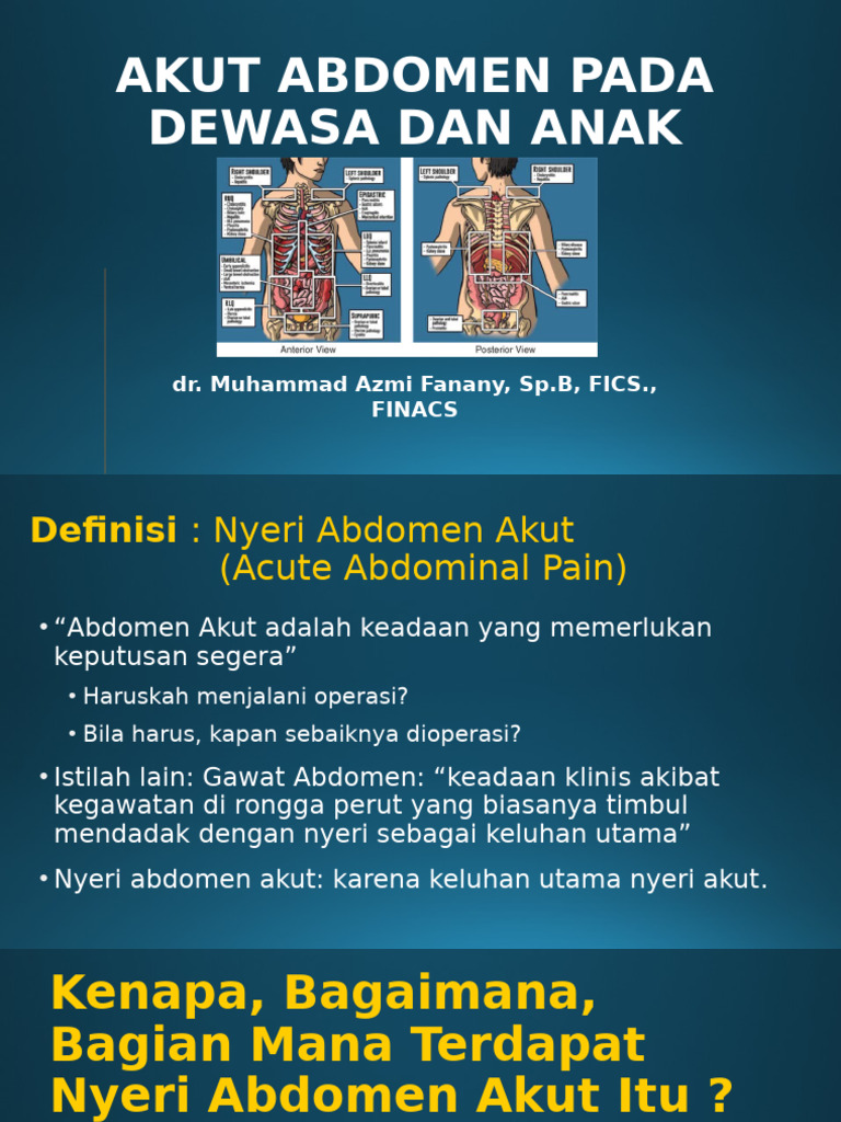 Akut Abdomen Pada Dewasa Dan Anak | PDF