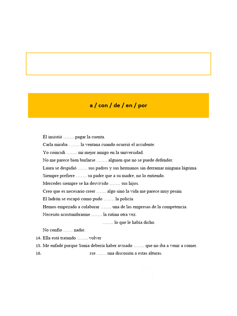 Verbos Con Preposición | PDF