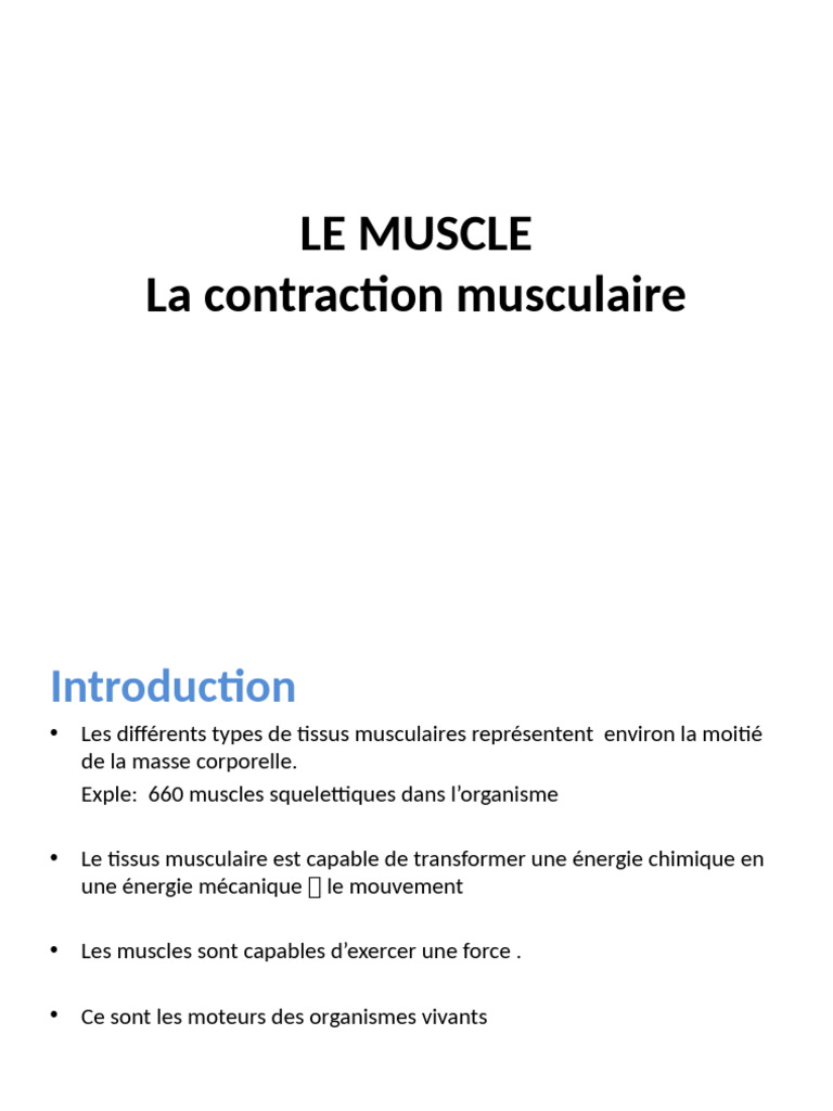 Types et fonctions des muscles humains | PDF | Contraction du muscle ...