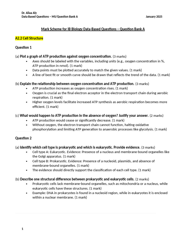 Data Based Questions - MS - Question Bank A | PDF | Enzyme Inhibitor ...