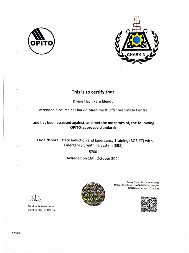 Hachikaru Bosiet Cert | PDF