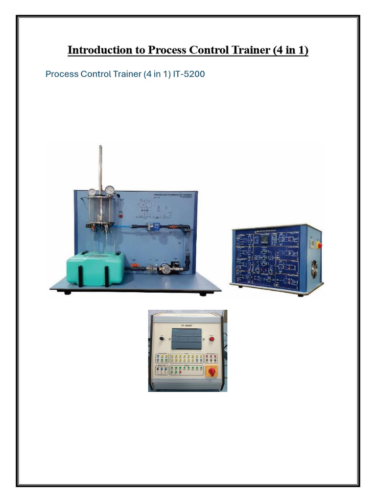 Introduction To 4 in 1 Process Control Trainer IT-5200 | PDF | Instrumentation | Valve
