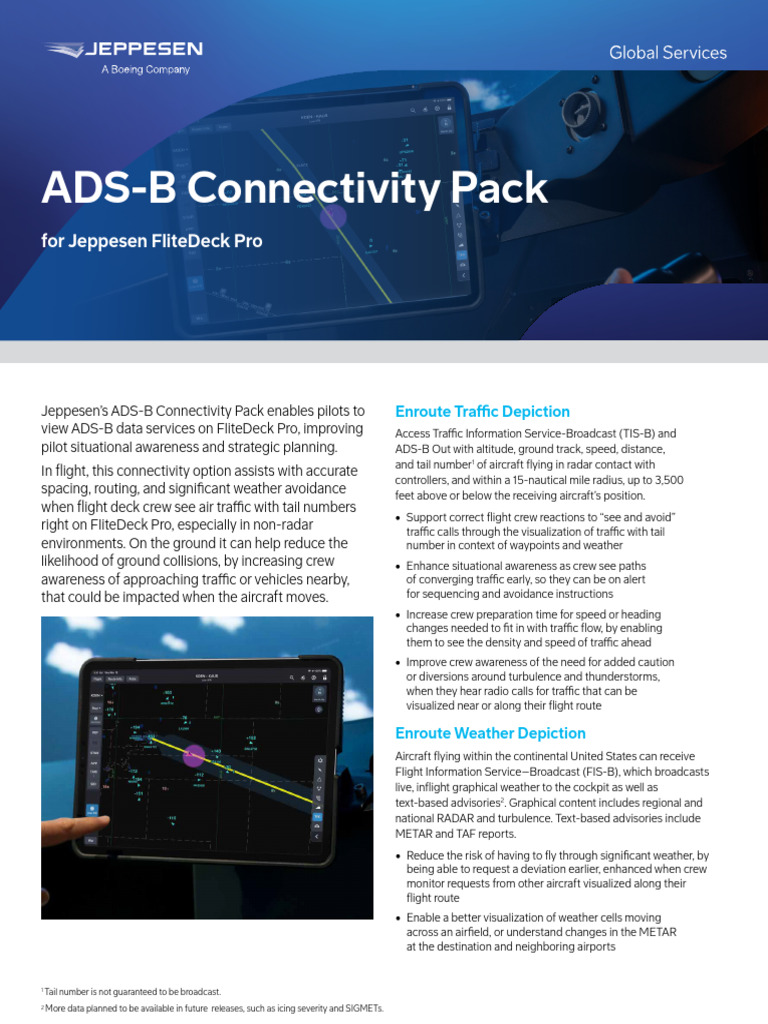 Product Sheet ADS B Connectivity Pack 4.5 | PDF | Airport | Air Traffic ...