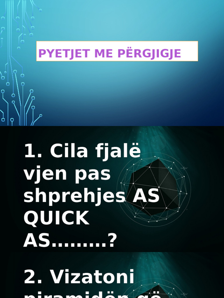Pyetjet Me Pwrgjigje | PDF
