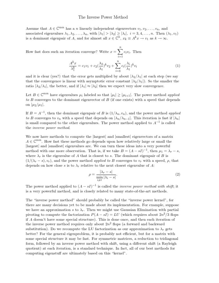 Invpower | PDF | Eigenvalues And Eigenvectors | Computational Science