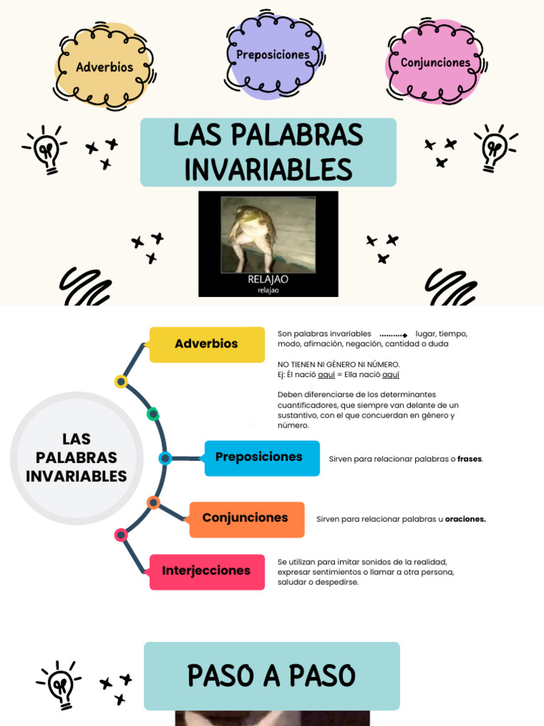 El Adverbio, La Preposición y La Conjunción | PDF