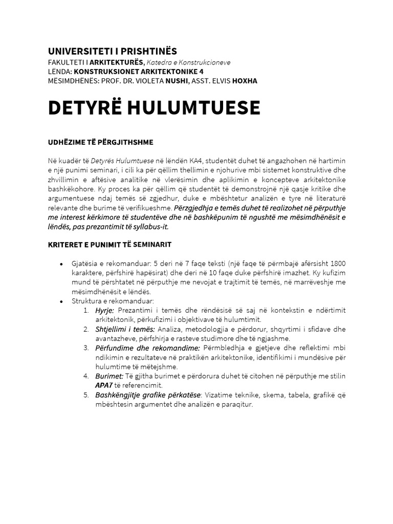 Detyra Hulumtuese - Ka4 | PDF