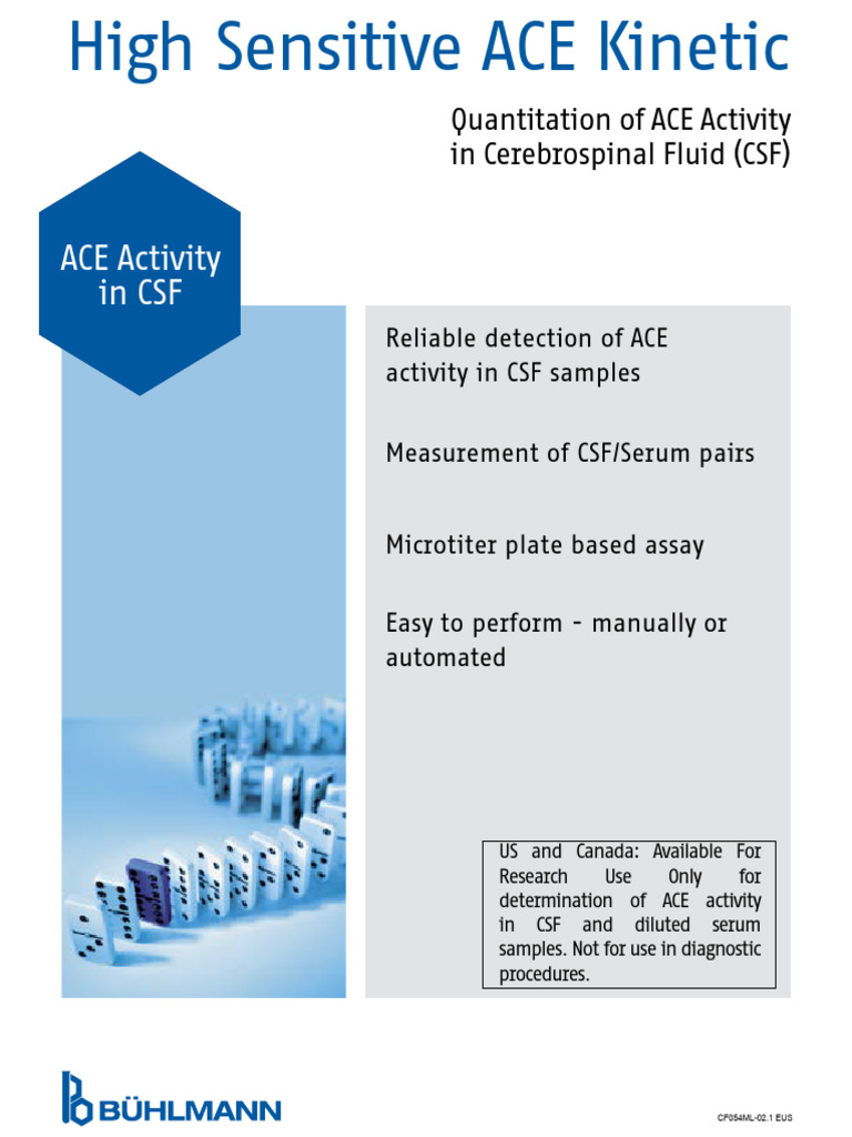 High Sensitive ACE Assay for CSF Analysis | PDF | Cerebrospinal Fluid ...