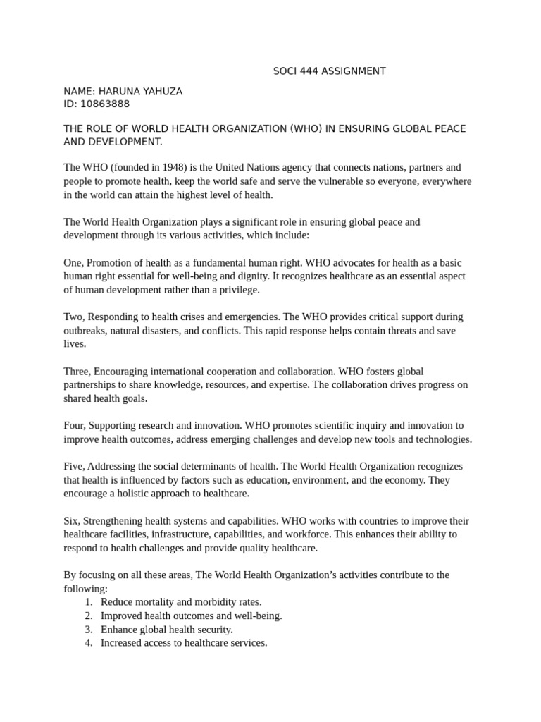 Soci 444 Assignment | PDF