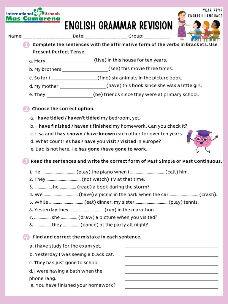 Year 7 English Grammar Revision Guide | PDF