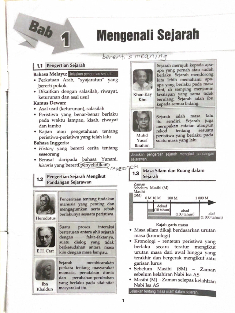 Sejarah Tingkatan 1 Bab1-4 | PDF
