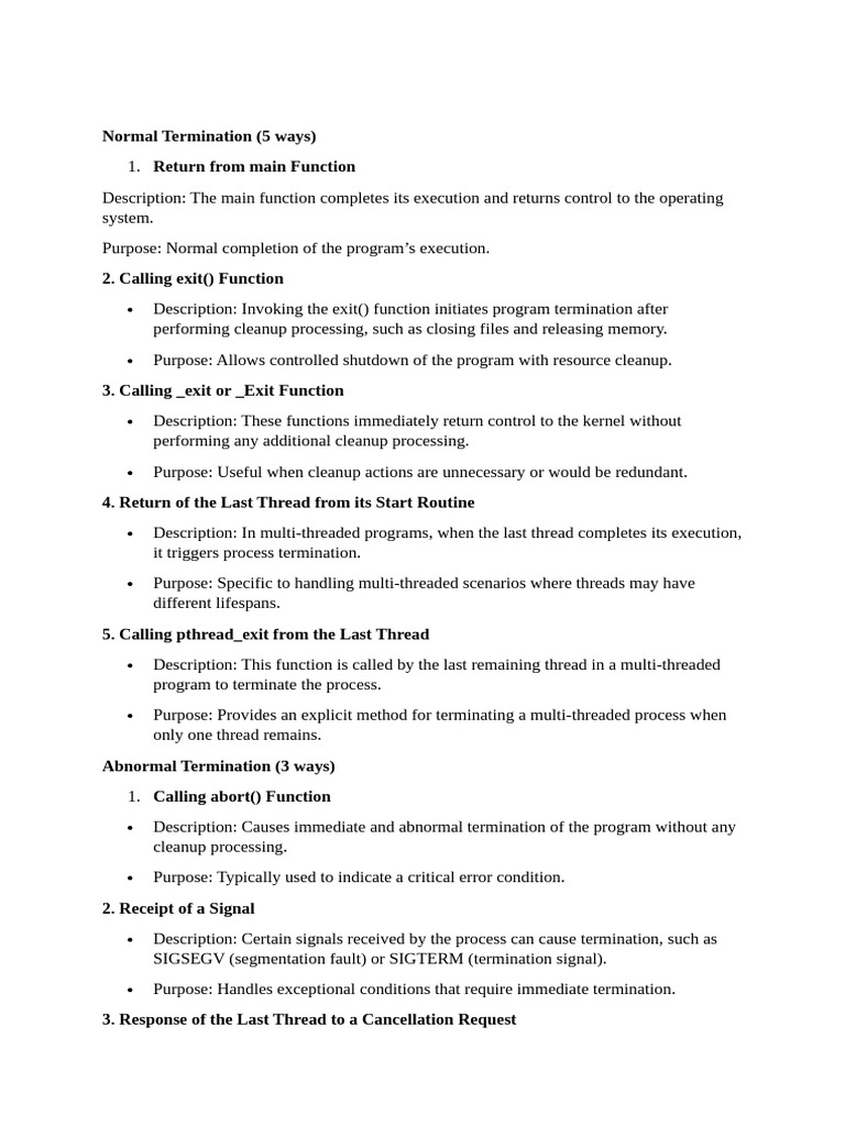 Process Termination | PDF | Concurrency (Computer Science) | Concurrent Computing