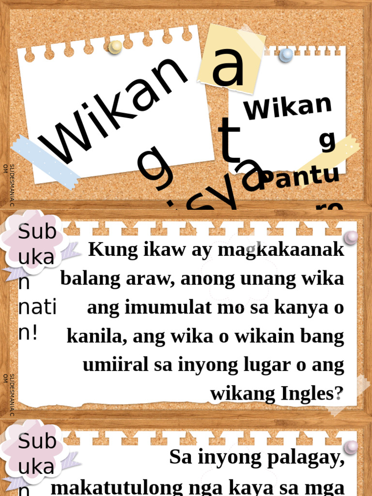 Wikang-Opisyal-at-Wikang-Panturo | PDF