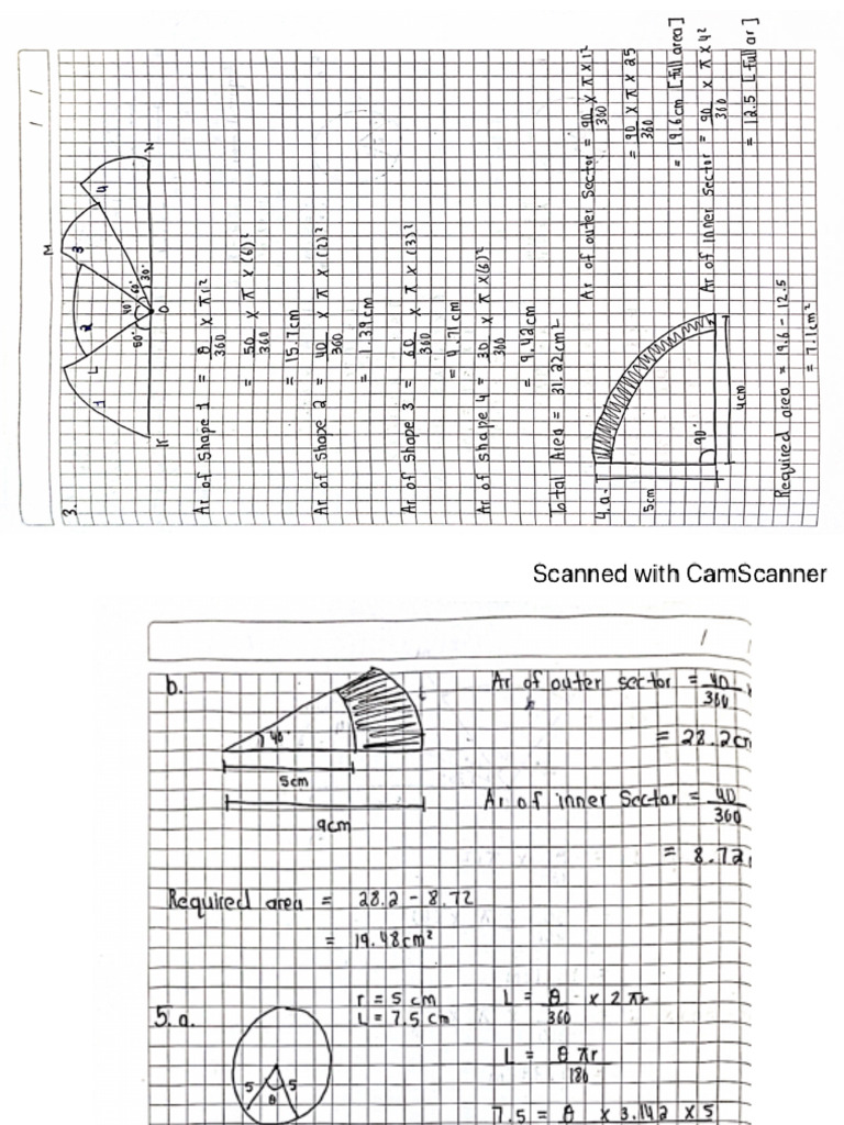 Circle Homework | PDF