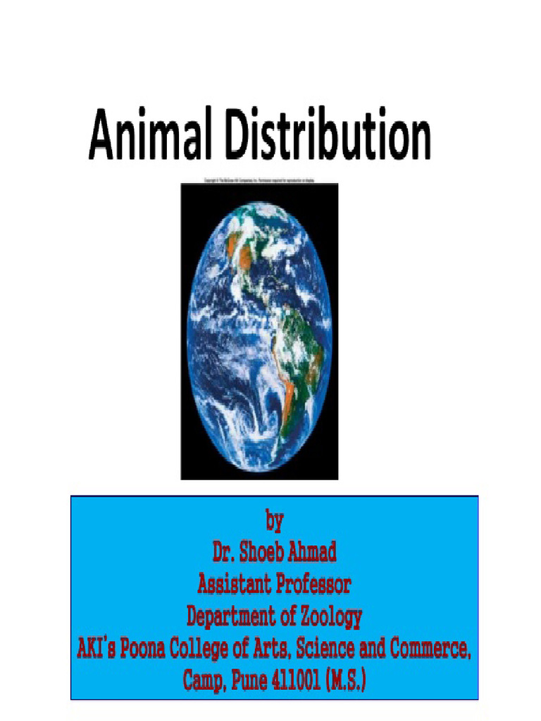 Animals Distribution and Dispersal Barriers | PDF