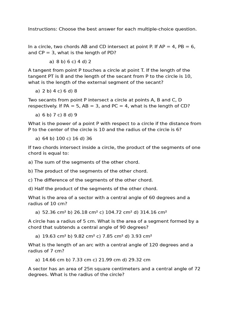 Sample Exam Q3 Math 10 | PDF