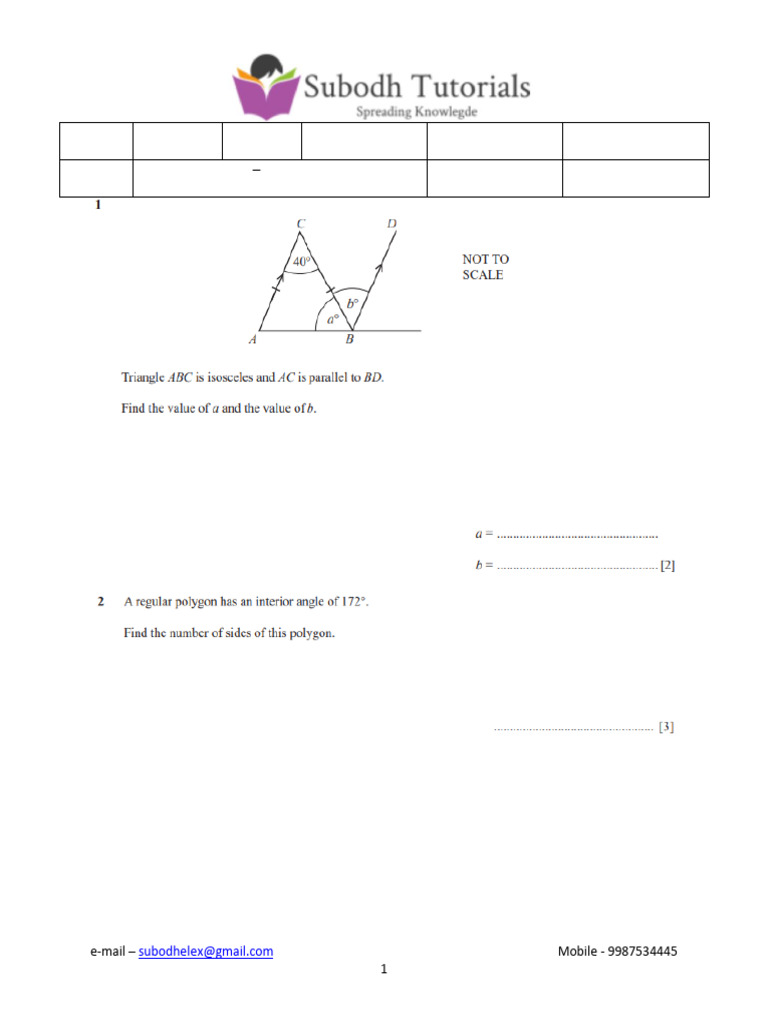 Angle Paper 1 | PDF